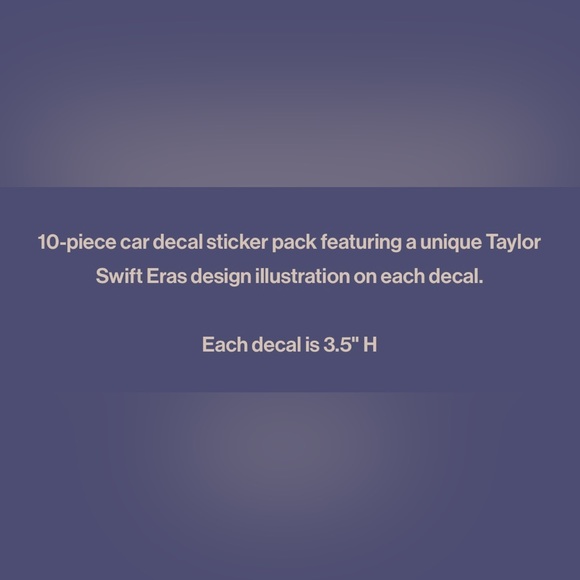 Taylor Swift | Accessories | New Taylor Swift Eras Car Decals | Poshmark